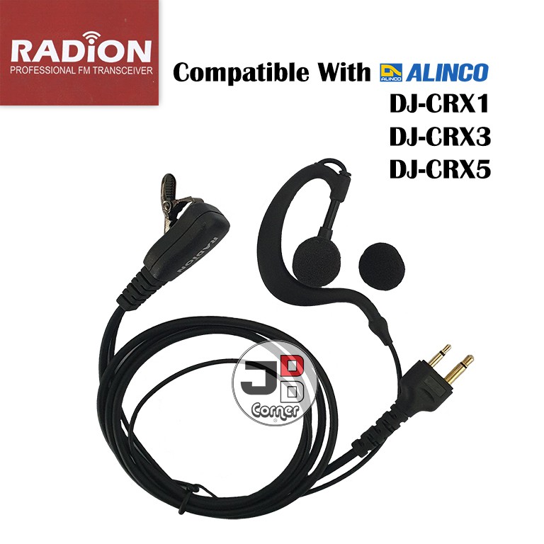 Jual Handsfree / Earphone / Earset For HT Alinco DJ-CRX1 Dengan PTT ...