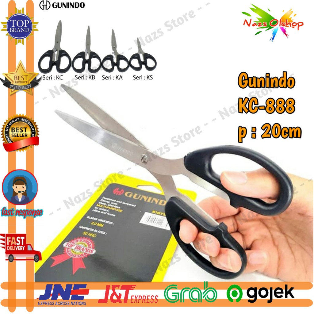Jual Gunting Scissors Gunindo Sister KC-888 Besar 20cm | Shopee Indonesia
