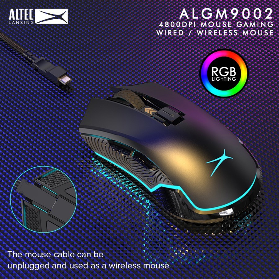 Jual Mouse Gaming Altec Lansing ALGM-9002 Gaming Mouse Wireless + Wired ...