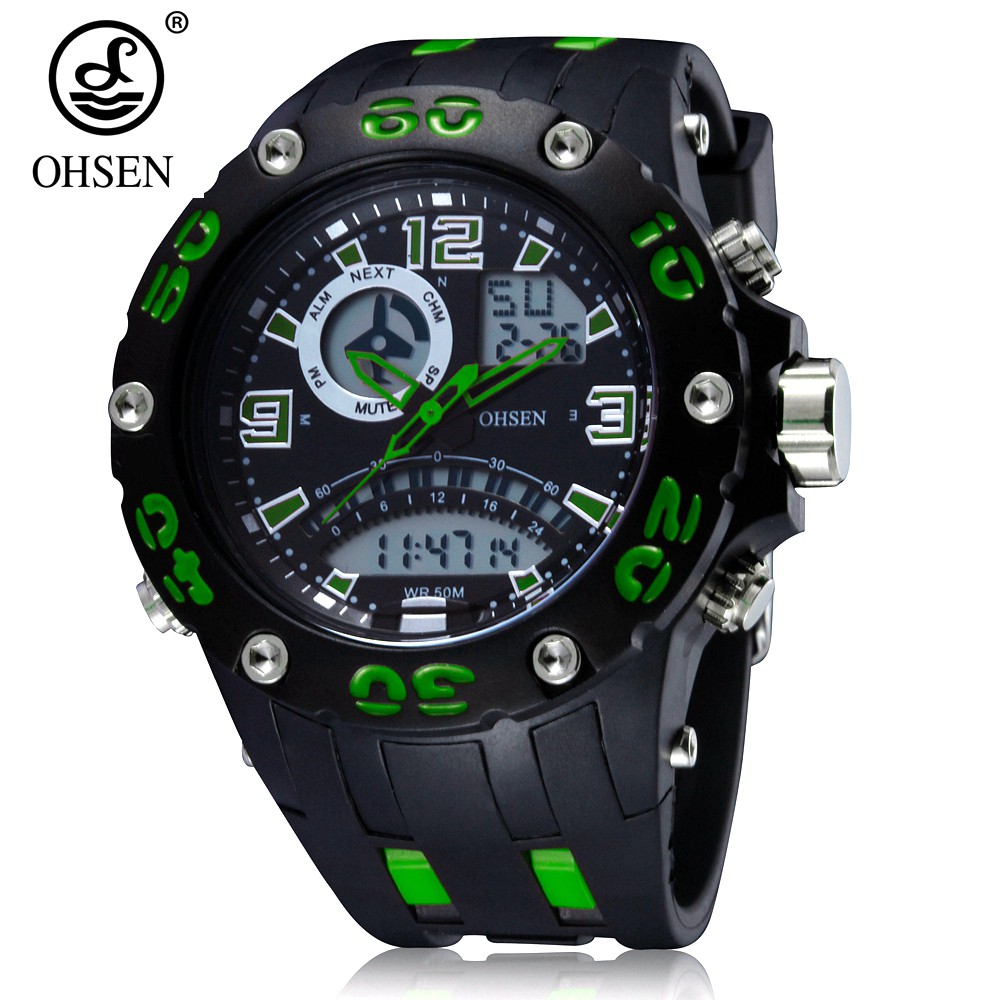 Jual Jam tangan digital keren Original OHSEN electronic quartz mens ...