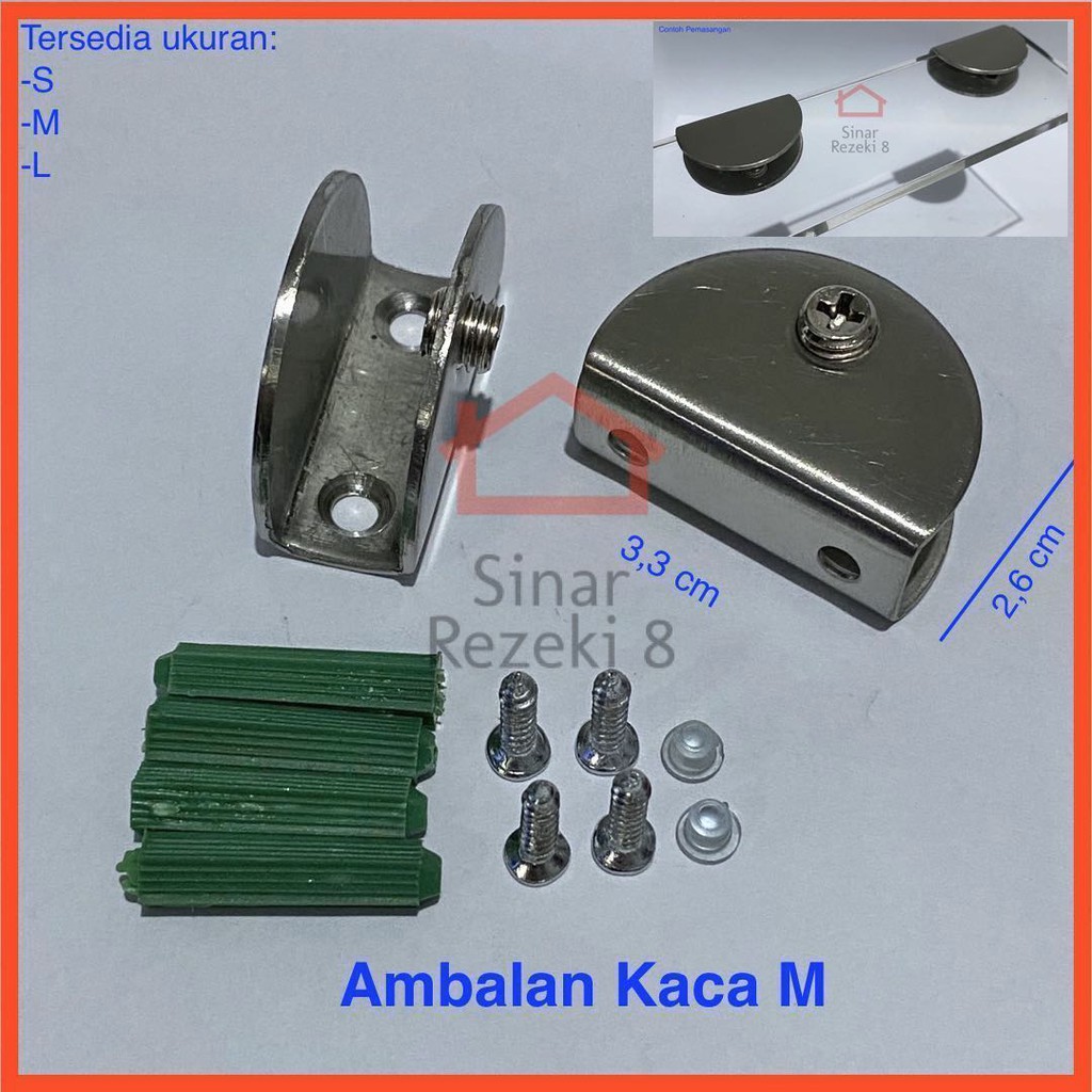 Jual Ambalan Jepit Kaca Size M 50 / Tatakan Penyangga Kaca Penjepit ...