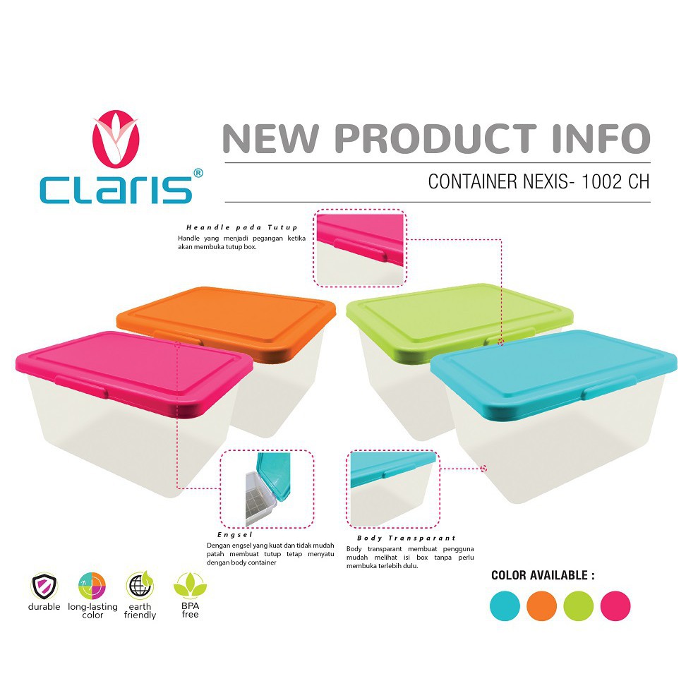 Jual Container Box Nexis tanpa roda 1002 Claris (P39 x L31,5 x T19,8 cm ...