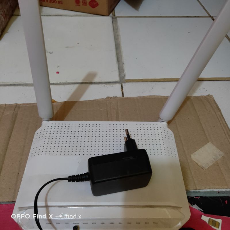 Jual router fiber home HG6145F dan adaptor | Shopee Indonesia