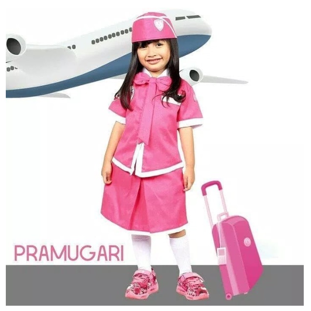 Jual Baju Seragam Profesi Anak PRAMUGARI / Baju Seragam Karnaval TK SD ...