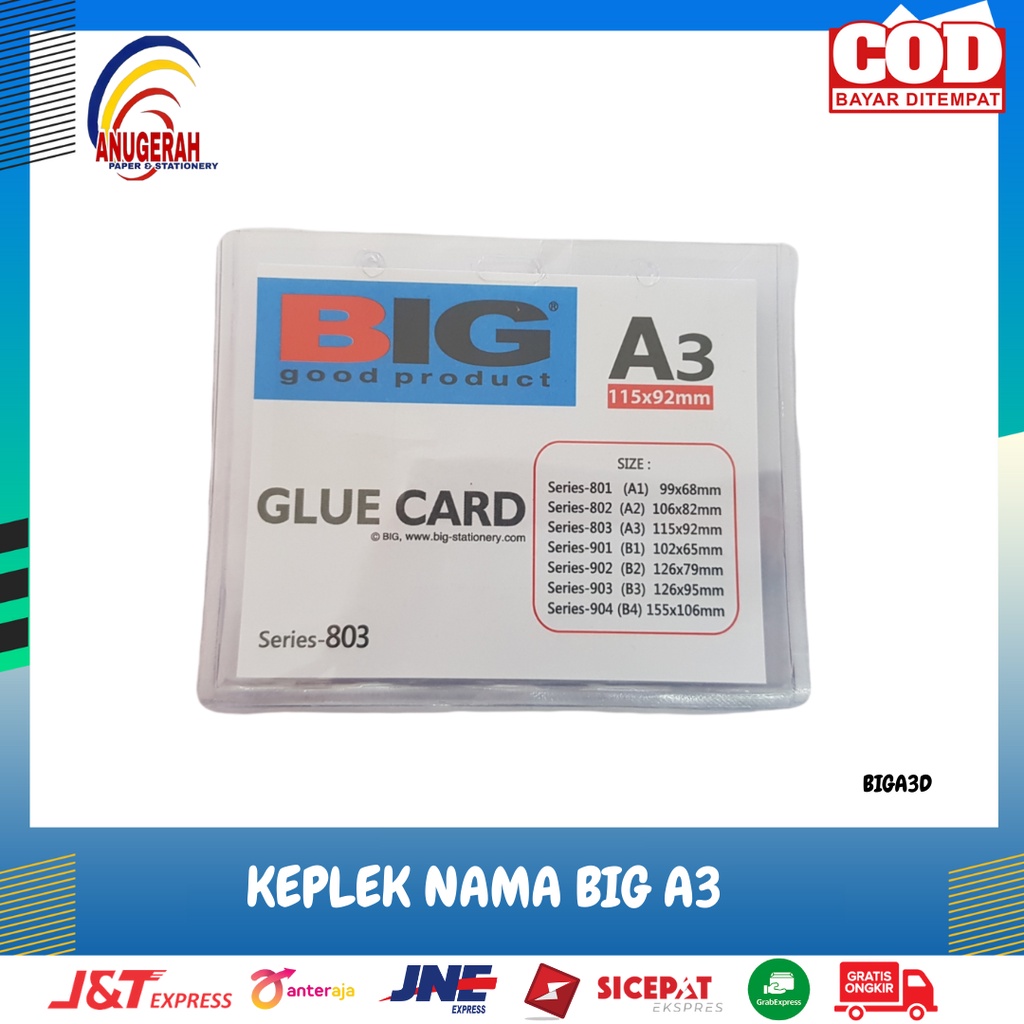 Jual Keplek Nama/ID CARD BIG A3 (PAK20) | Shopee Indonesia