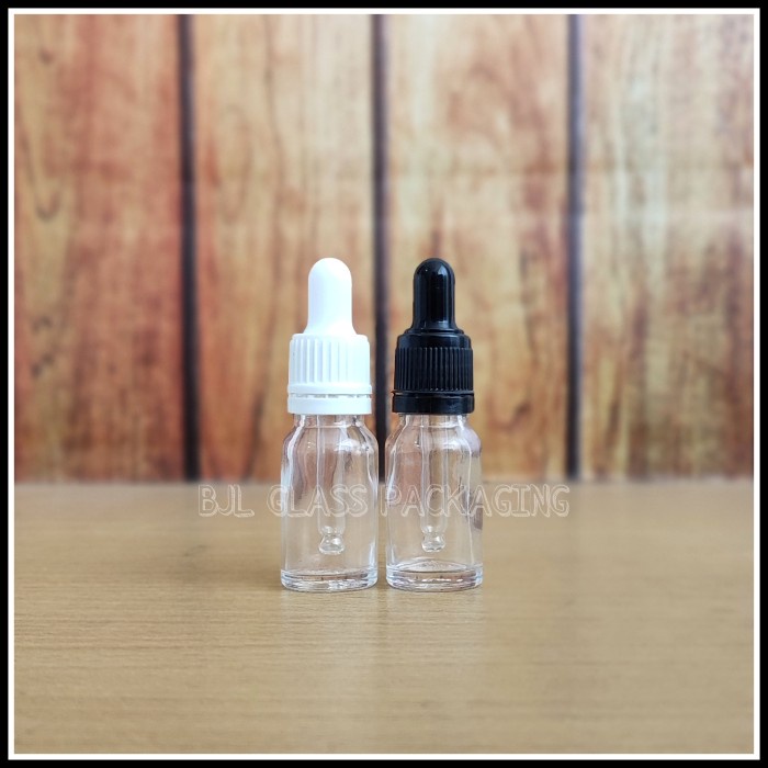 Jual botol kaca pipet 10ml bening tebal / botol serum tetes 10ml kaca ...