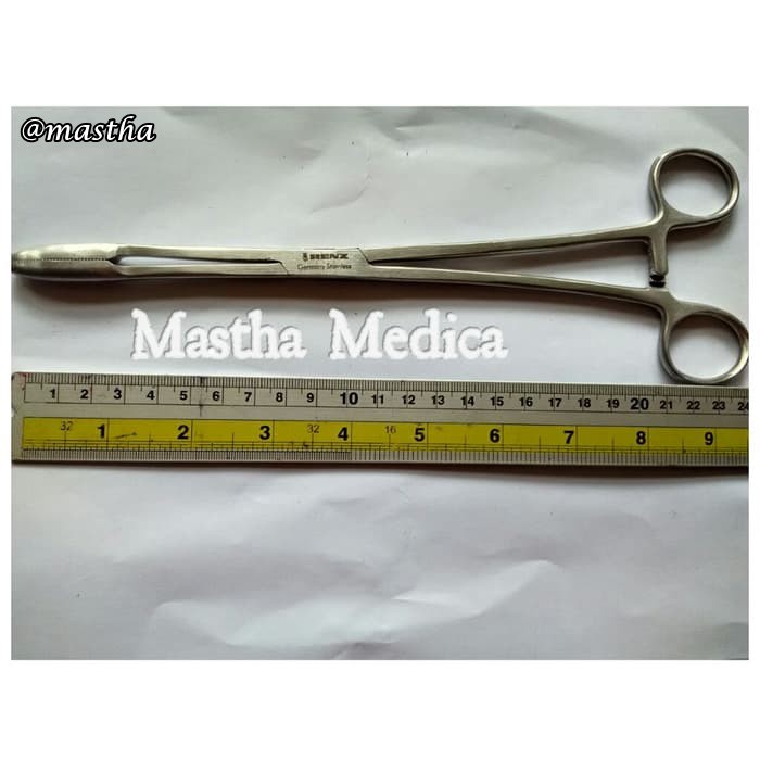 Jual Korentang Set Lurus Klem Uterus 25cm + tempat Korentang sellaco ...