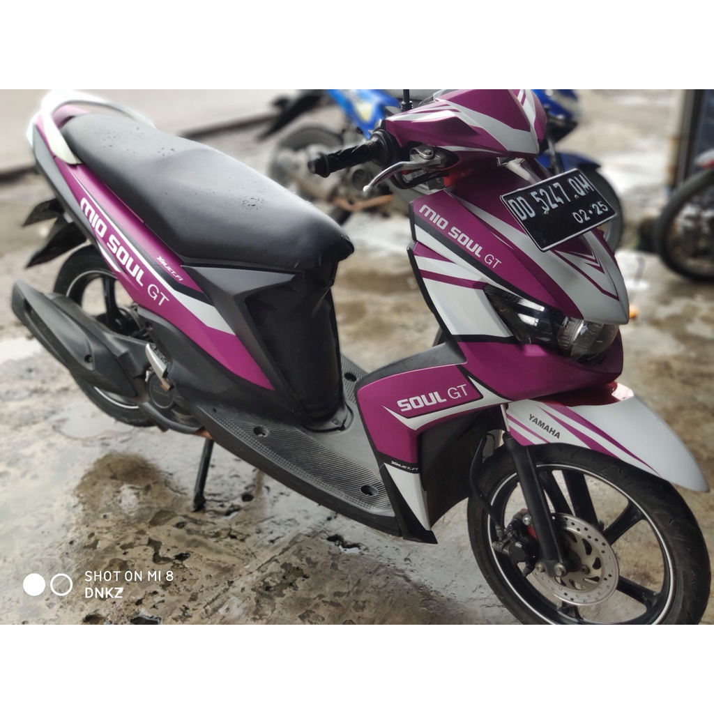 Jual Stiker Mio Soul GT Decal Fullbody Premium Purple Doff DNKZ ...