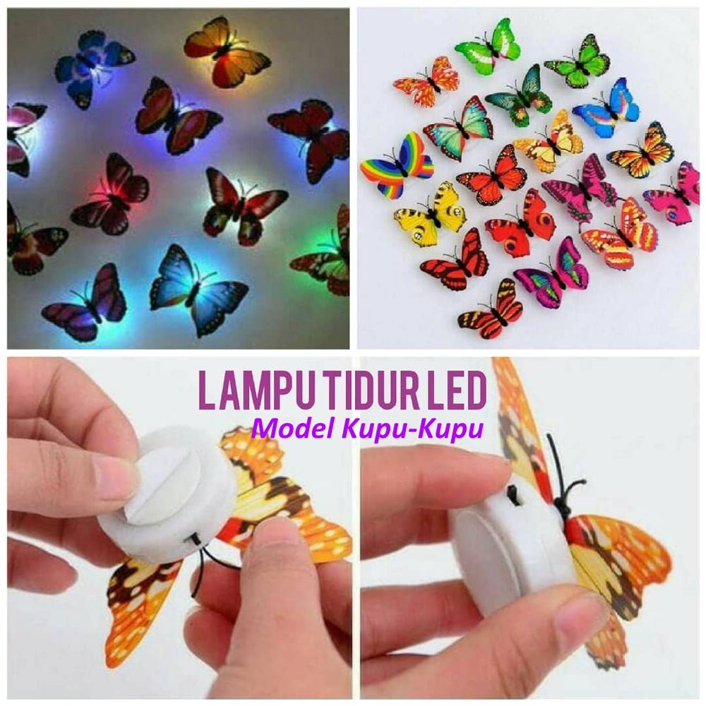 Jual LAMPU KUPU-KUPU LED ( FREE BATERAI) | Shopee Indonesia