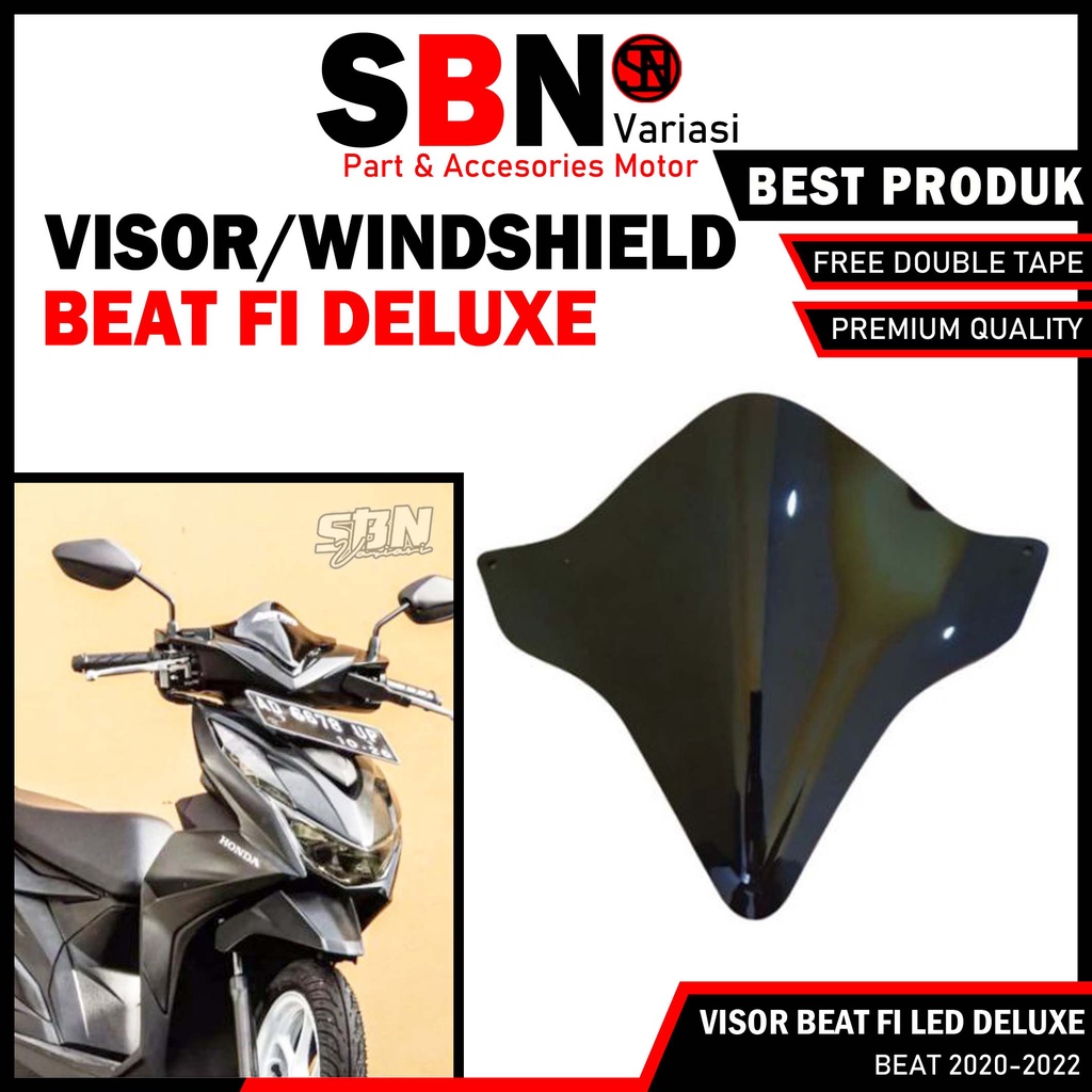 Jual Visor Beat New LED Deluxe - Winshield Motor Bit Fi Tahun 2020 2021 ...