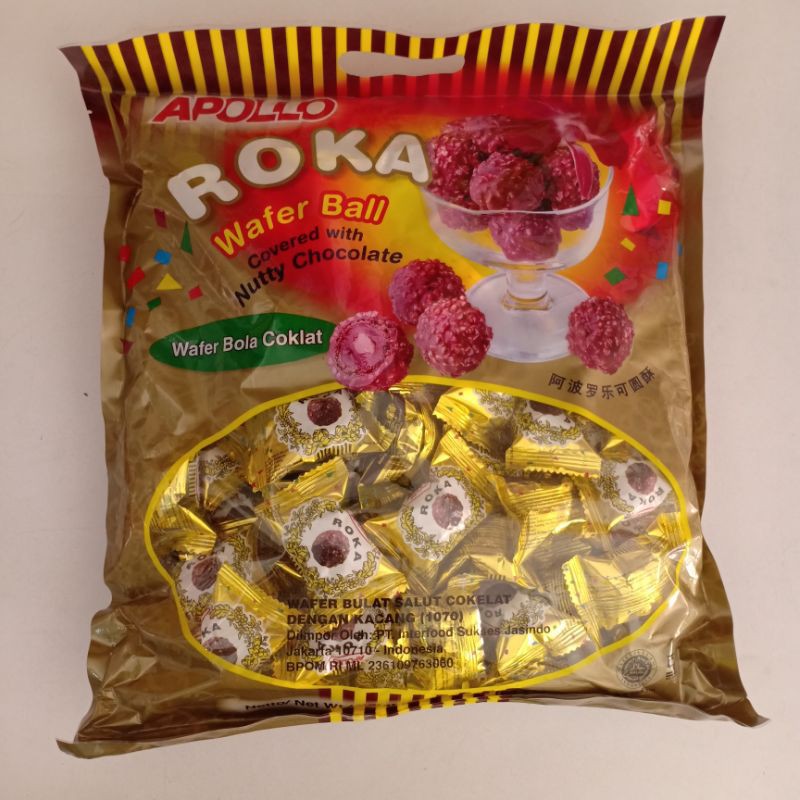 Jual Coklat Roka Wafer Ball 300 gram (6 gram x 50 pc) | Shopee Indonesia