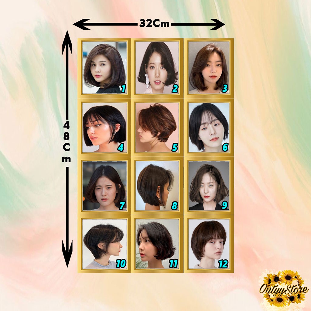 Jual Poster Model Potongan Rambut Cewek Untuk Salon | Shopee Indonesia