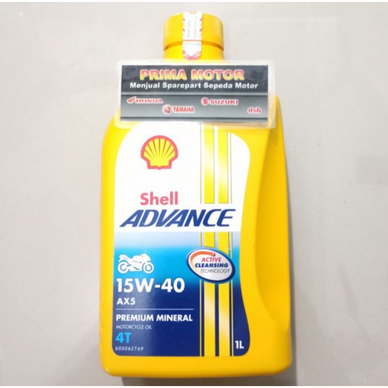 Jual OLI SHELL ADVANCE AX5 4T 15W-40 1L | Shopee Indonesia