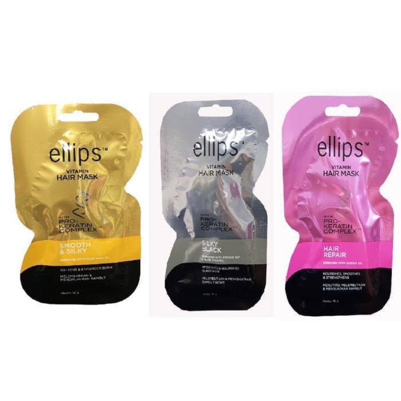 Jual ELLIPS Vitamin Hair Mask Sachet 20g | With Pro-Keratin Complex ...