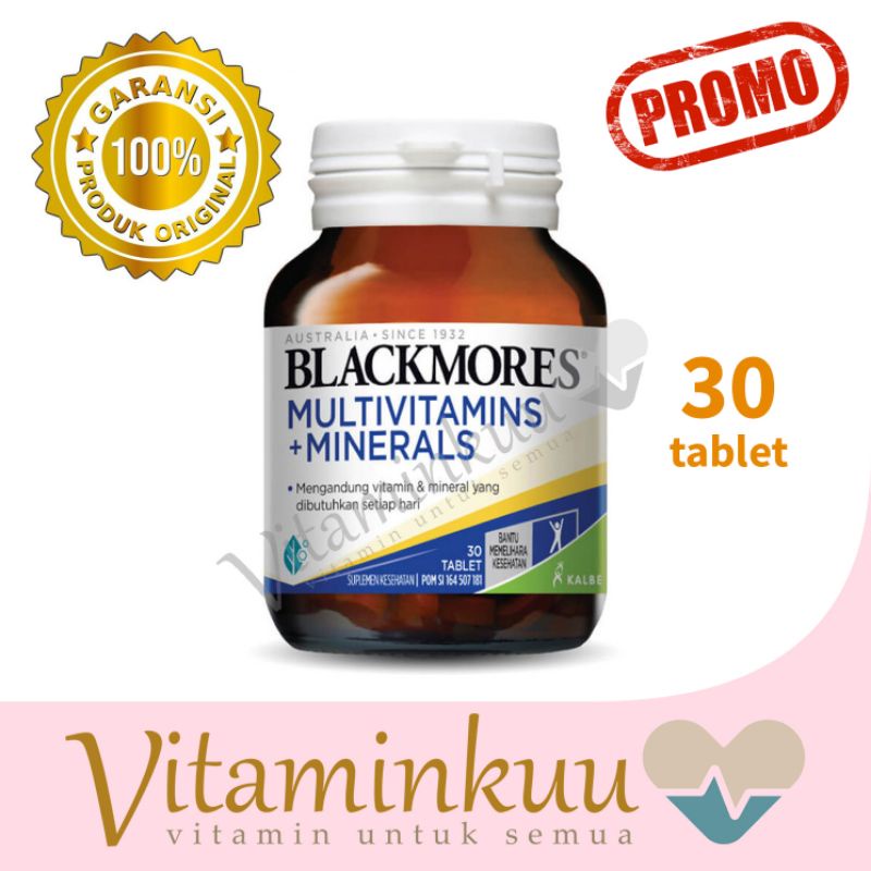 Jual BLACKMORES MULTIVITAMIN MINERALS isi 30 tablet vitamin multi 30tab | Shopee Indonesia