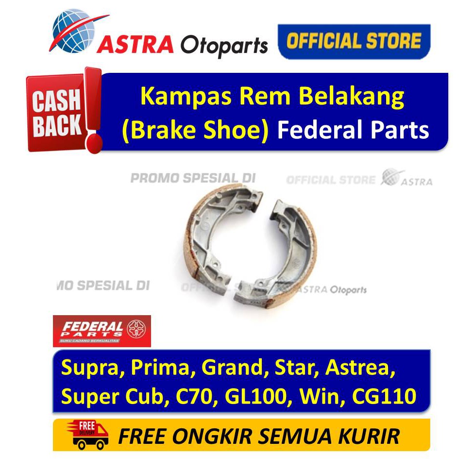 Jual Kampas Rem Belakang (Brake Shoe) Federal Parts SUPRA, PRIMA, GRAND ...