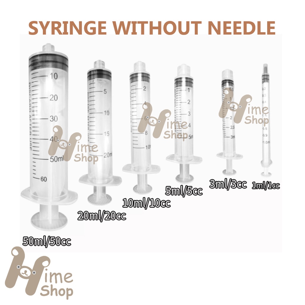 Jual Syringe Suntikan Obat Alat Cekok Suap Vitamin Tanpa Jarum Suntik 1cc 1ml 3cc 3ml 5cc 5ml ...