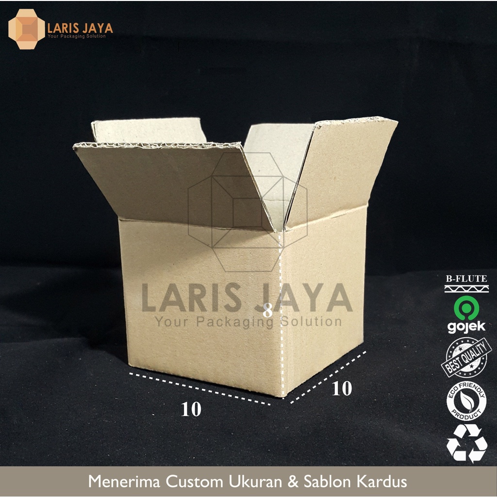 Jual Kardus 10 x 10 x 8 cm Box Dus Kotak Packing Polos 10x10x8 cm Untuk ...