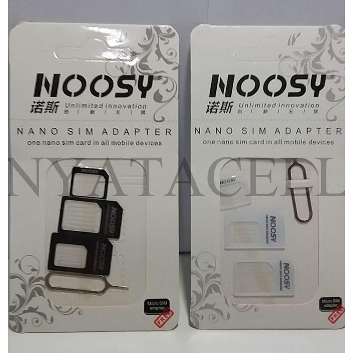 Jual BURUAN.. NOOSY SIM CARD ADAPTER (NANO / MICRO / MINI SIM / 4 IN 1 ...