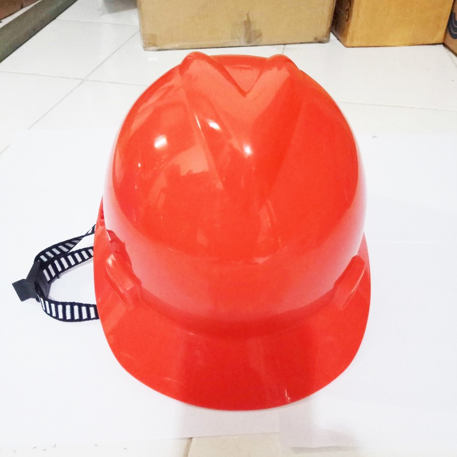 Jual HELM MSA V-GARD MERAH ORI - MSA HELMET KOMPLIT FASTRACK DAN TALI ...