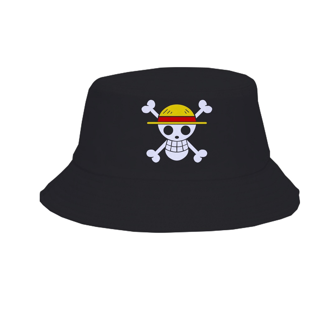 Jual Topi Bucket Hat One Piece Mugiwara Luffy Premium / Topi Bucket ...
