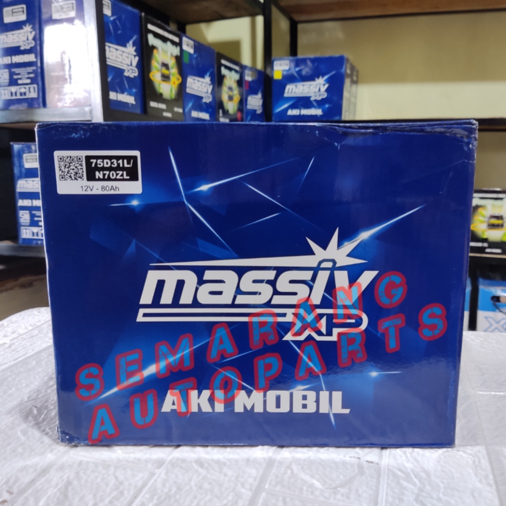 Jual ACCU AKI BASAH 75D31L / n70zl 12V 80Ah MASSIV XP | Shopee Indonesia