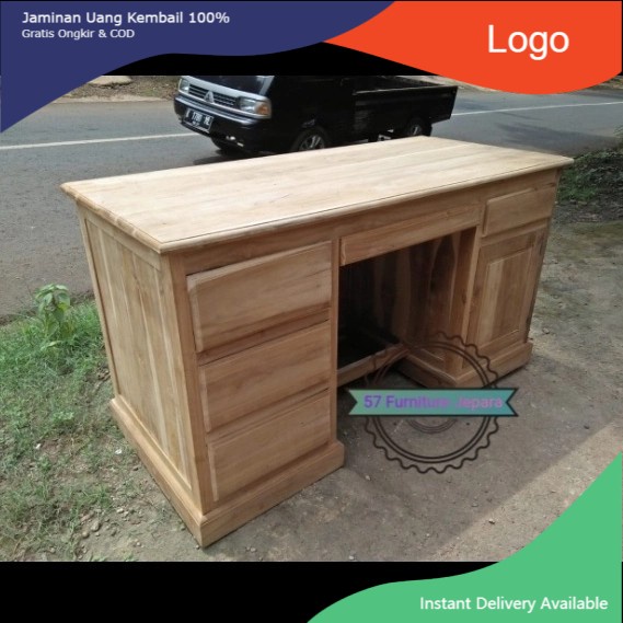 Jual Meja Kerja Jati - Meja Kantor Laci Bahan Full Kayu Jati Jepara ...