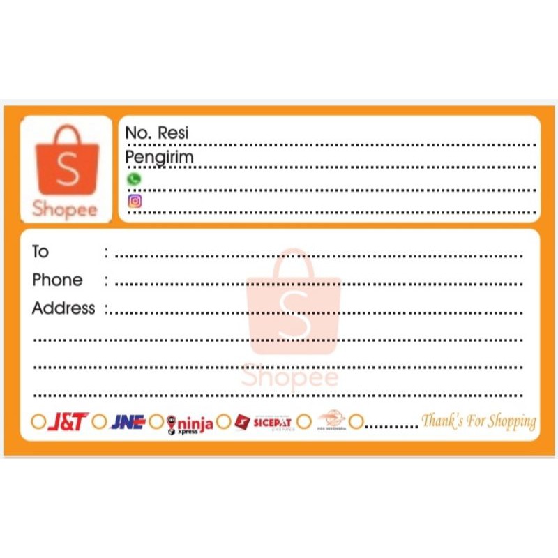 Jual STIKER PENGIRIMAN MOTIF SHOPEE | Shopee Indonesia