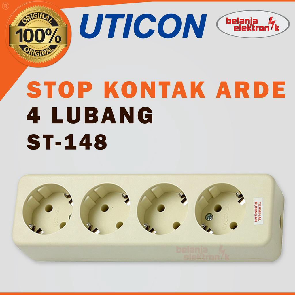 Jual STOP KONTAK ARDE 4 LUBANG UTICON ST-148 | Shopee Indonesia