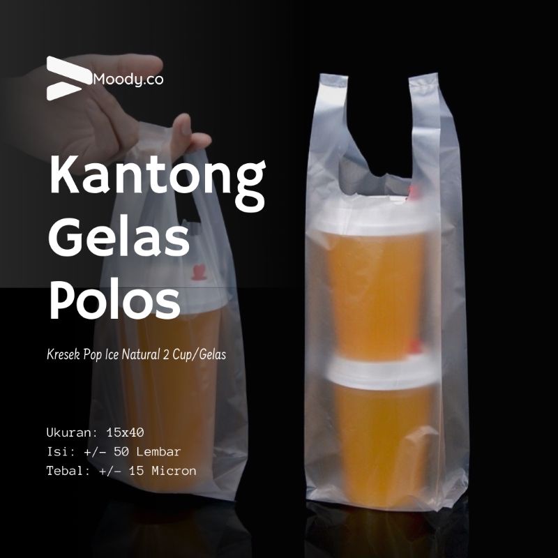 Jual [15x40] Plastik Kantong Kresek HD Pop Ice 2 Gelas/ Cup Warna ...