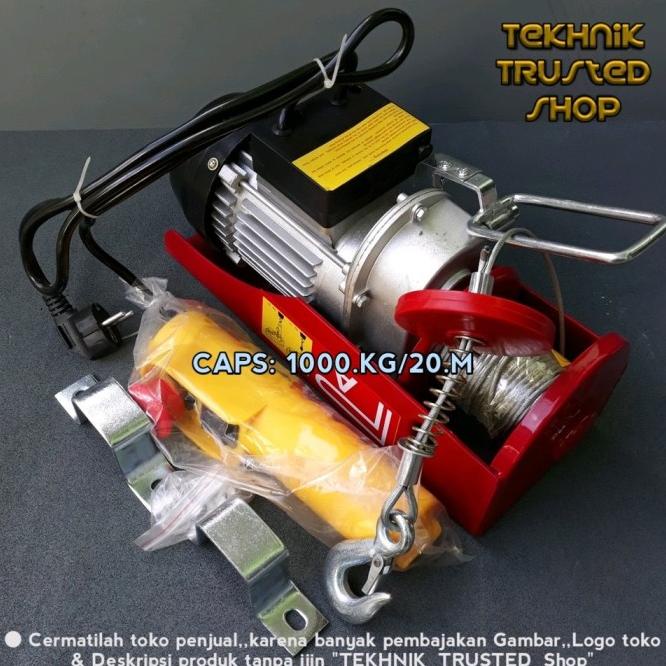 Jual Electric Hoist 1000 Kg X 20 M Mesin Katrol Lift Angkat Barang ...