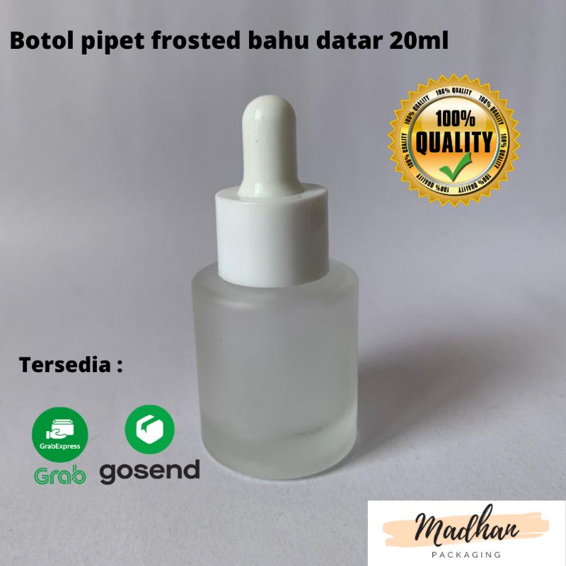Jual Botol pipet frosted bahu datar 20ml | Shopee Indonesia