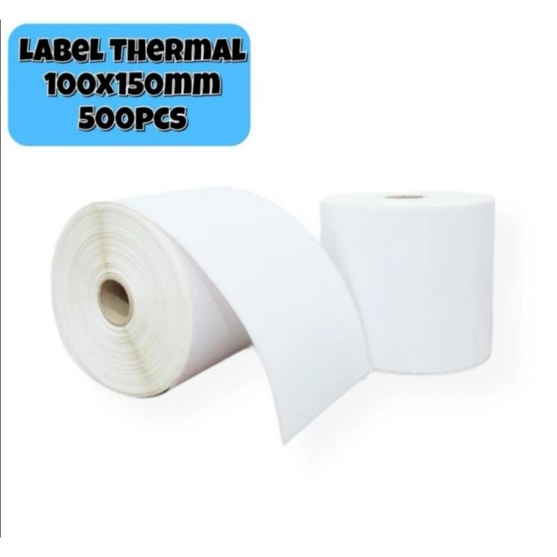 Jual Kertas label thermal 100x150 isi 500pcs kertas resi | Shopee Indonesia