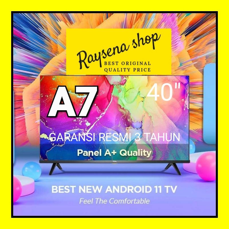 Jual TCL 32A7 40A7 Smart TV 40 inch Android 11 Panel A+ Frameless 32A9 ...