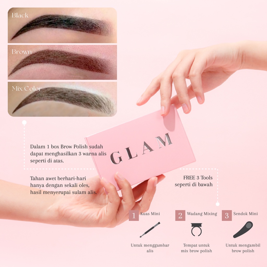 Jual GLAMR Brow Polish - Henna Alis Premium Luxury / Special Package ...