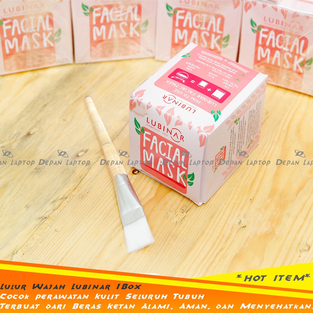 Jual ORIGINAL Masker Wajah LUBINAR Lulur Masker Alami dan Organik Muka Jadi Bebas Jerawat ...