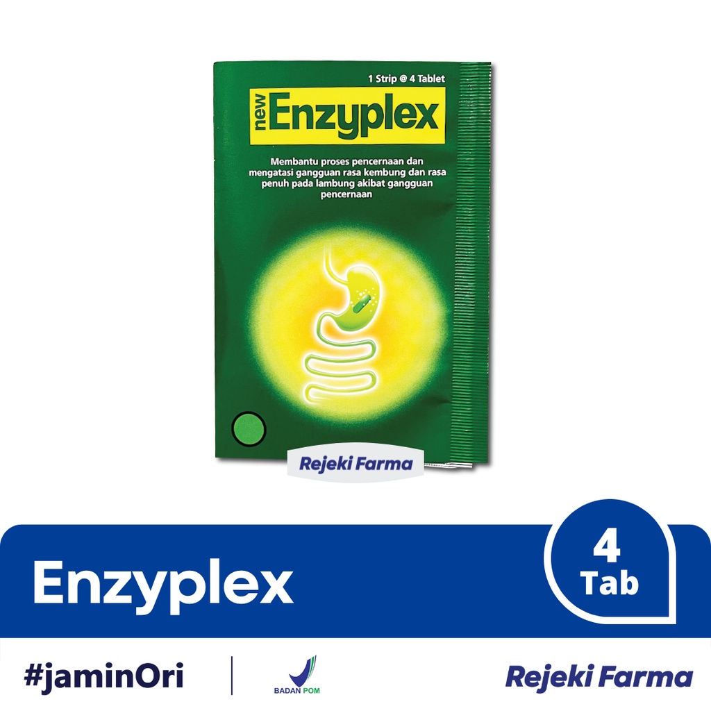 Jual New Enzyplex Per 1 Strip 4 Tablet Enzyplek Enziplex Enziplek Enzimplex | Shopee Indonesia