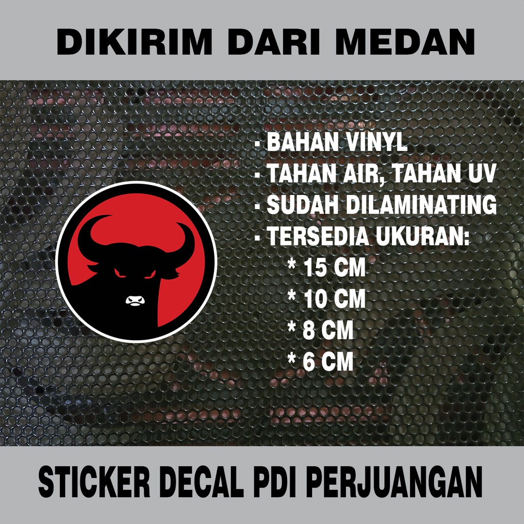 Jual Sticker Decal Vinyl Tahan Air Partai PDIP PDI Perjuangan | Shopee ...