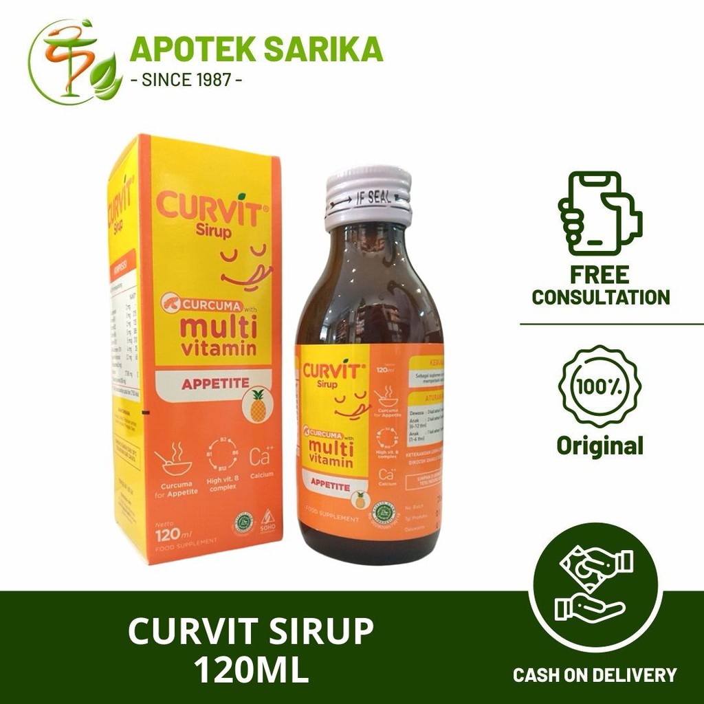 Jual Curvit Sirup 60 ML dan 120 ML ( Penambah Nafsu Makan ) | Shopee ...