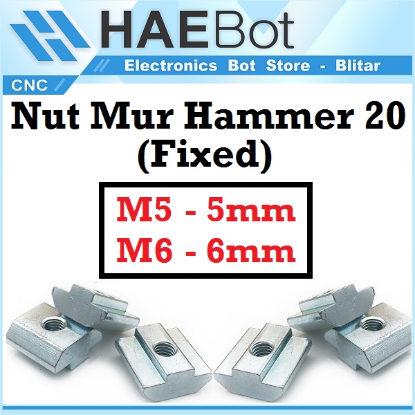 Jual [HAEBOT] Nut Hammer Mur Kotak Aluminium Profile 2020 M5 M6 5mm 6mm ...
