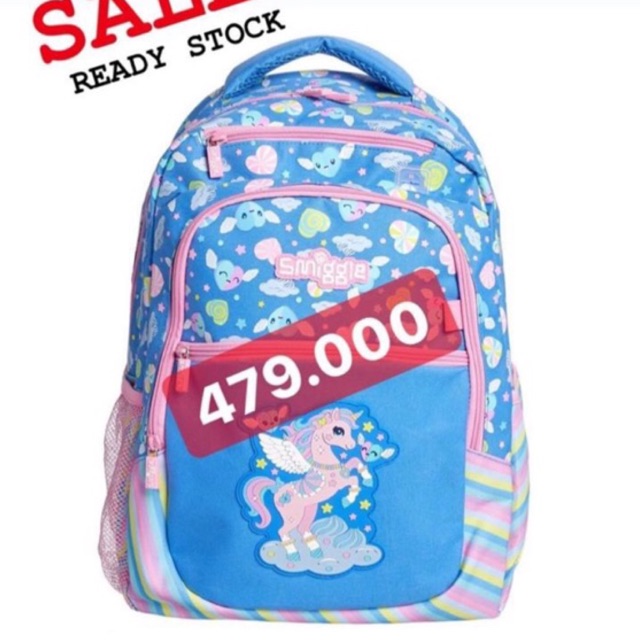 Jual SMIGGLE Bag Blue Unicorn | Shopee Indonesia