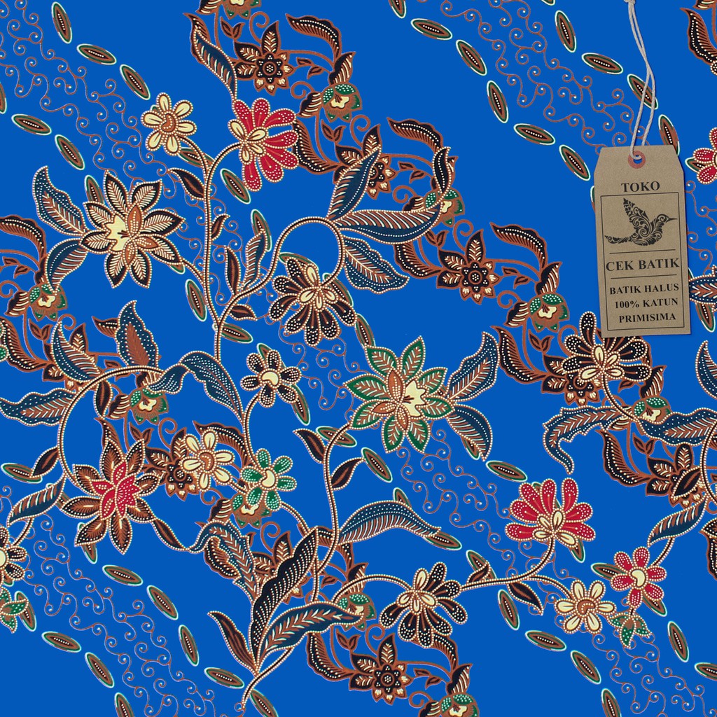 Jual kain batik - Motif Batik Bunga Liris Manis (Biru Muda) | Shopee ...