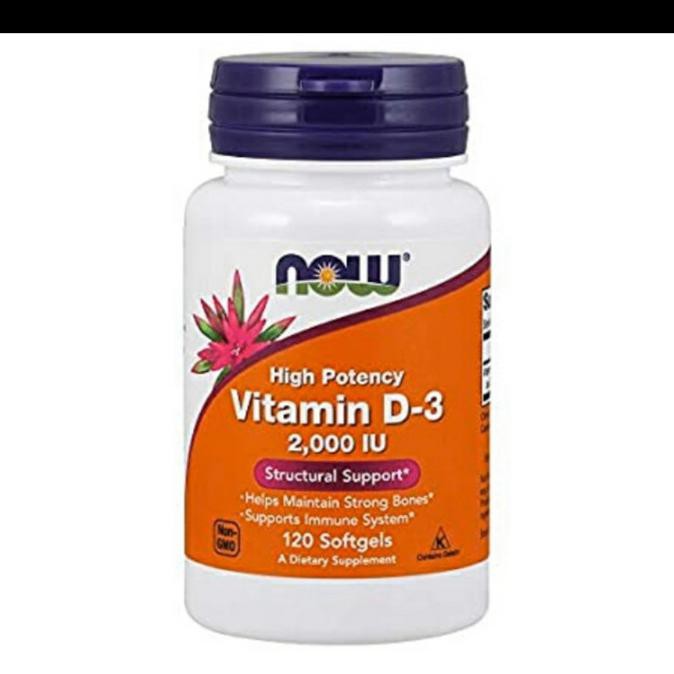 Jual vitamin- (ready stok)now foods vitamin d3 2000 iu -120 kapsul -multivitamin-d. | Shopee ...