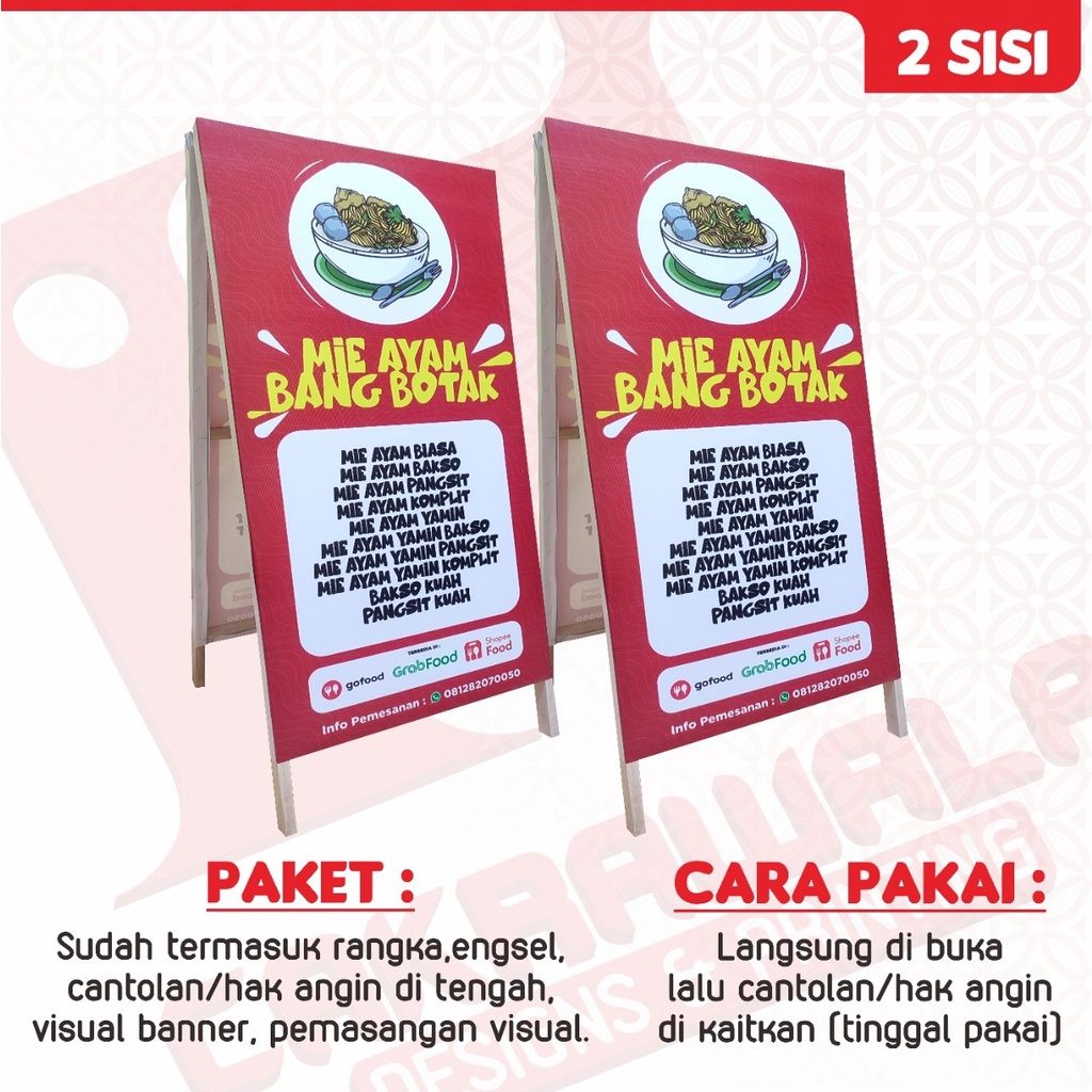 Jual STAND BANNER KAYU UKURAN 60 X 110 - STAND BANNER PROMOSI ...