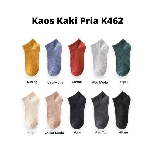 Jual PJJ - K462 Kaos Kaki Pria Polos / Kaos Kaki Pria / Kaos Kaki Pendek | Shopee Indonesia