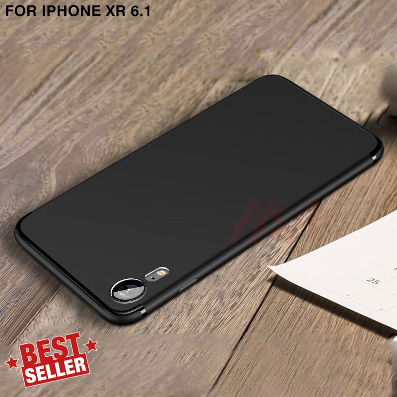 Jual CASING COVER SILIKON Iphone XR Slim case hitam polos softcase ...
