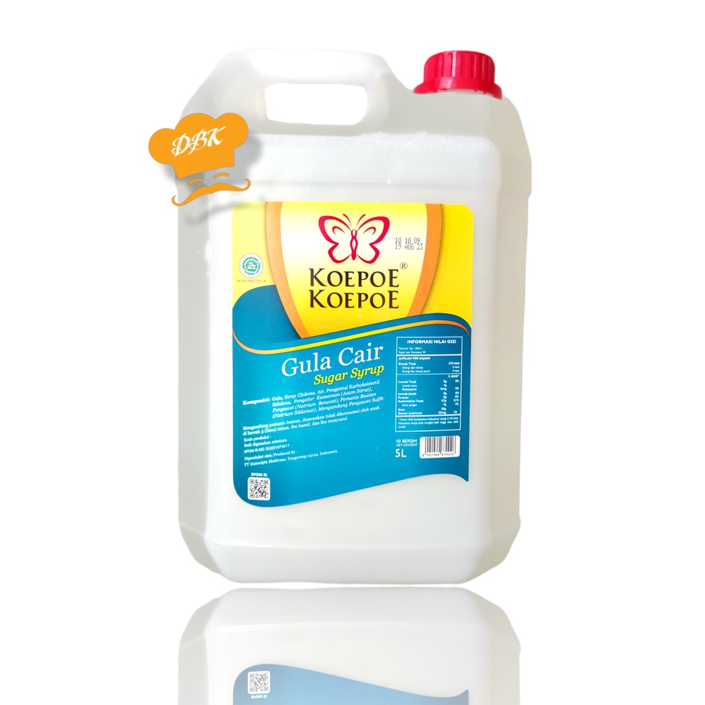 Jual kupukupu Gula Cair 5lt koepoe fructose sugar syrup sirup fruktosa ...