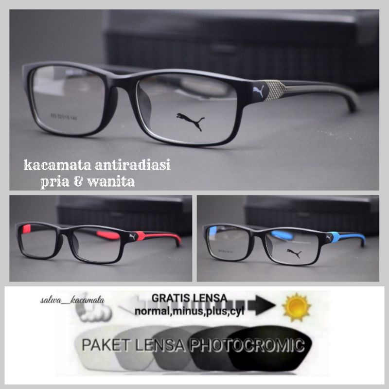Jual paket lensa photocromic kacamata minus plus antiradiasi pria ...