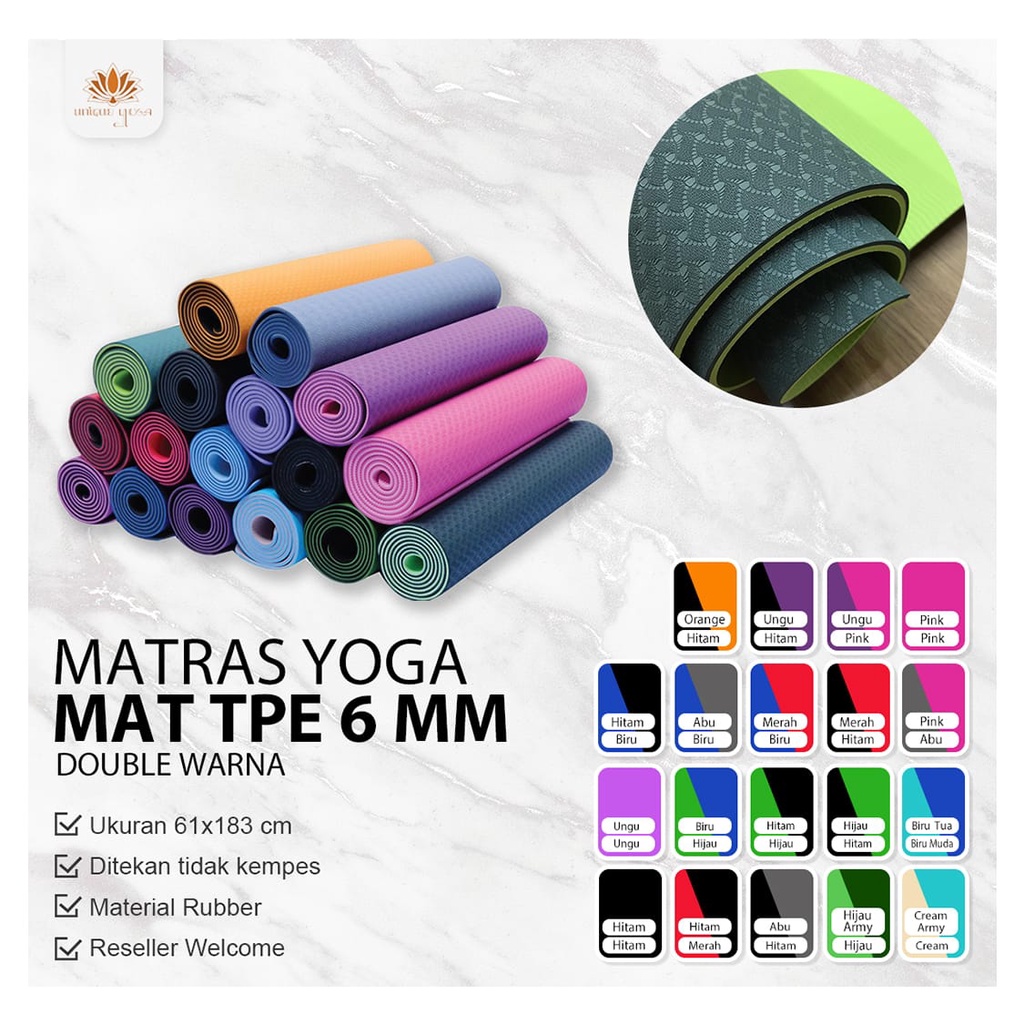 Jual Matras Yoga / Alas Yoga TPE Mat Eco Friendly / Yoga Mat Murah ...