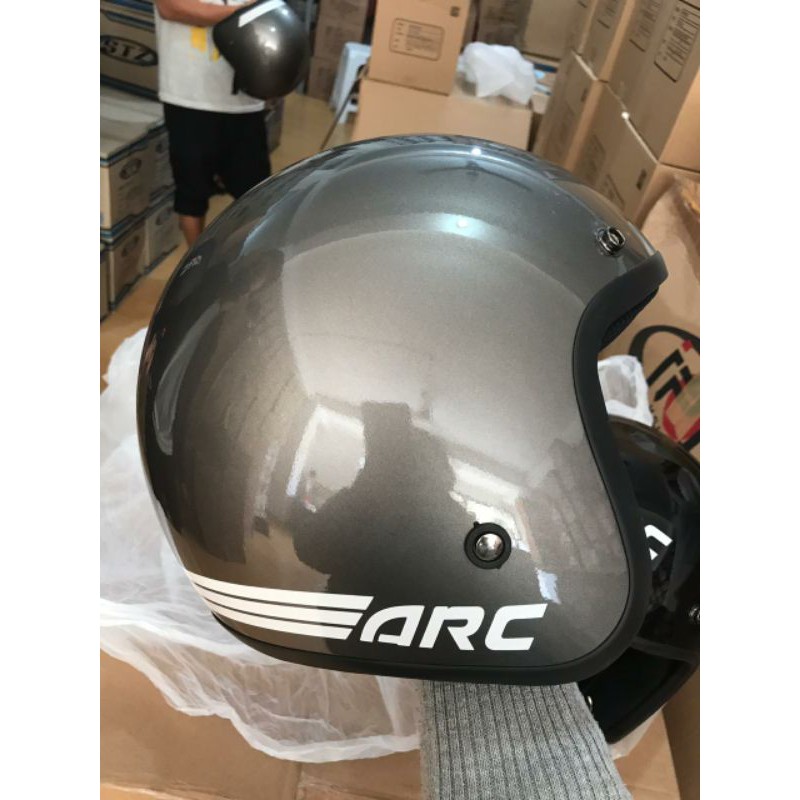 Jual HELM MURAH-ARC GREY GLOSY | Shopee Indonesia